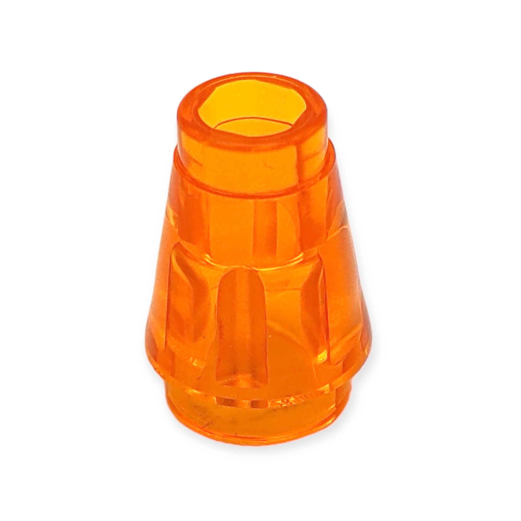 LEGO Cone 1x1 with Top Groove in Trans-Orange – Mjaysbricks.de