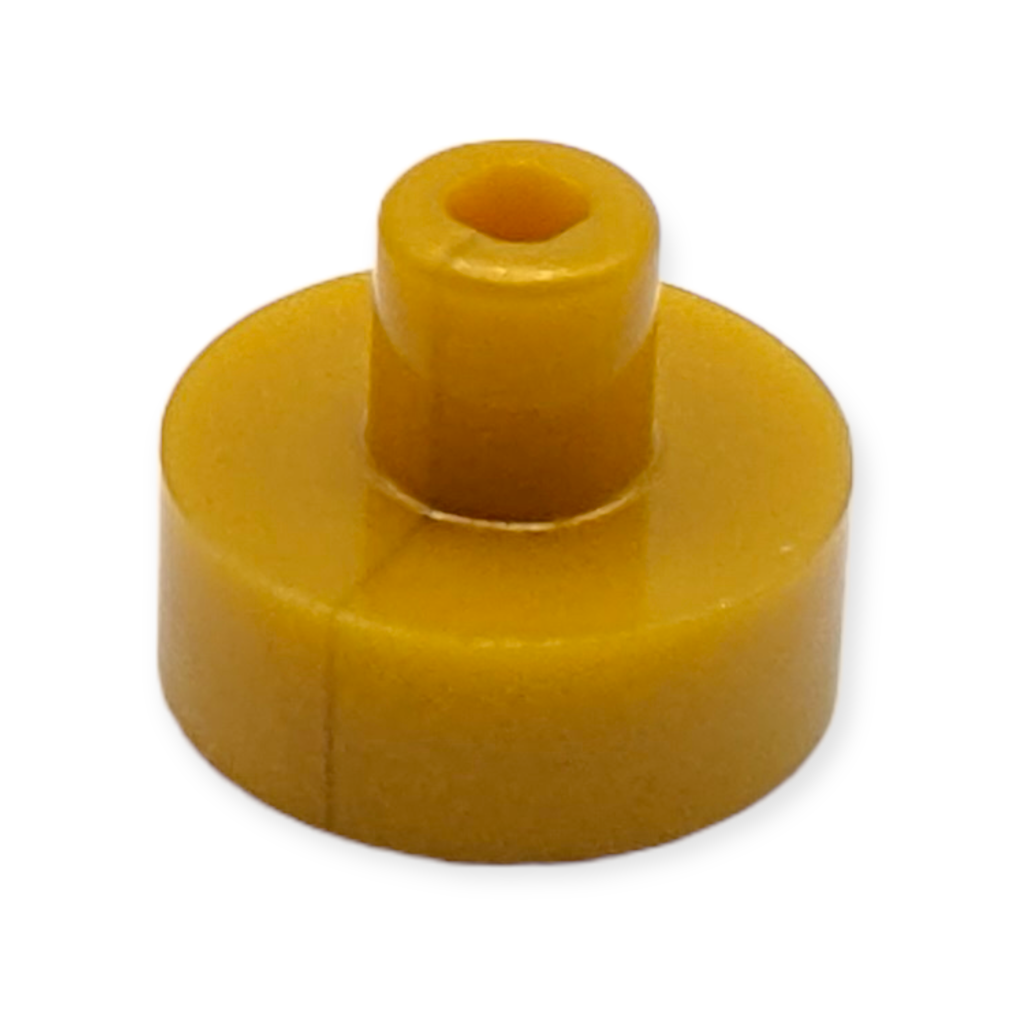 LEGO Tile Round 1x1 with Bar and Pin Holder - Pearl Gold – Mjaysbricks.de