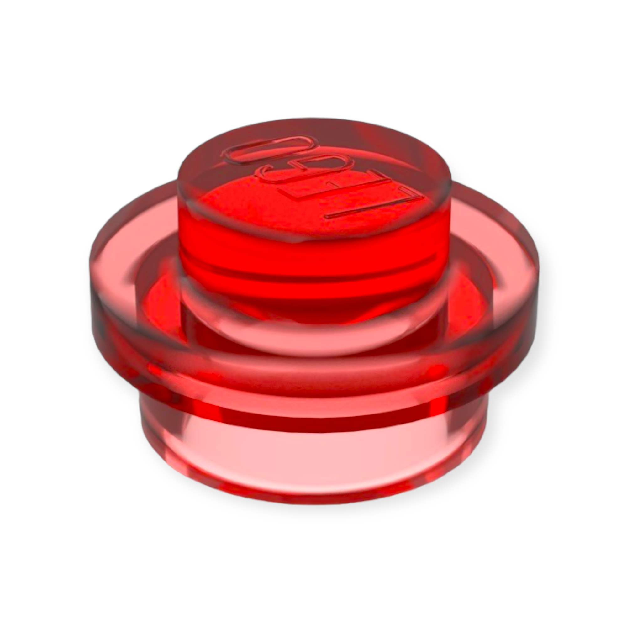 LEGO Plate Round 1x1 - Trans-Red – Mjaysbricks.de®