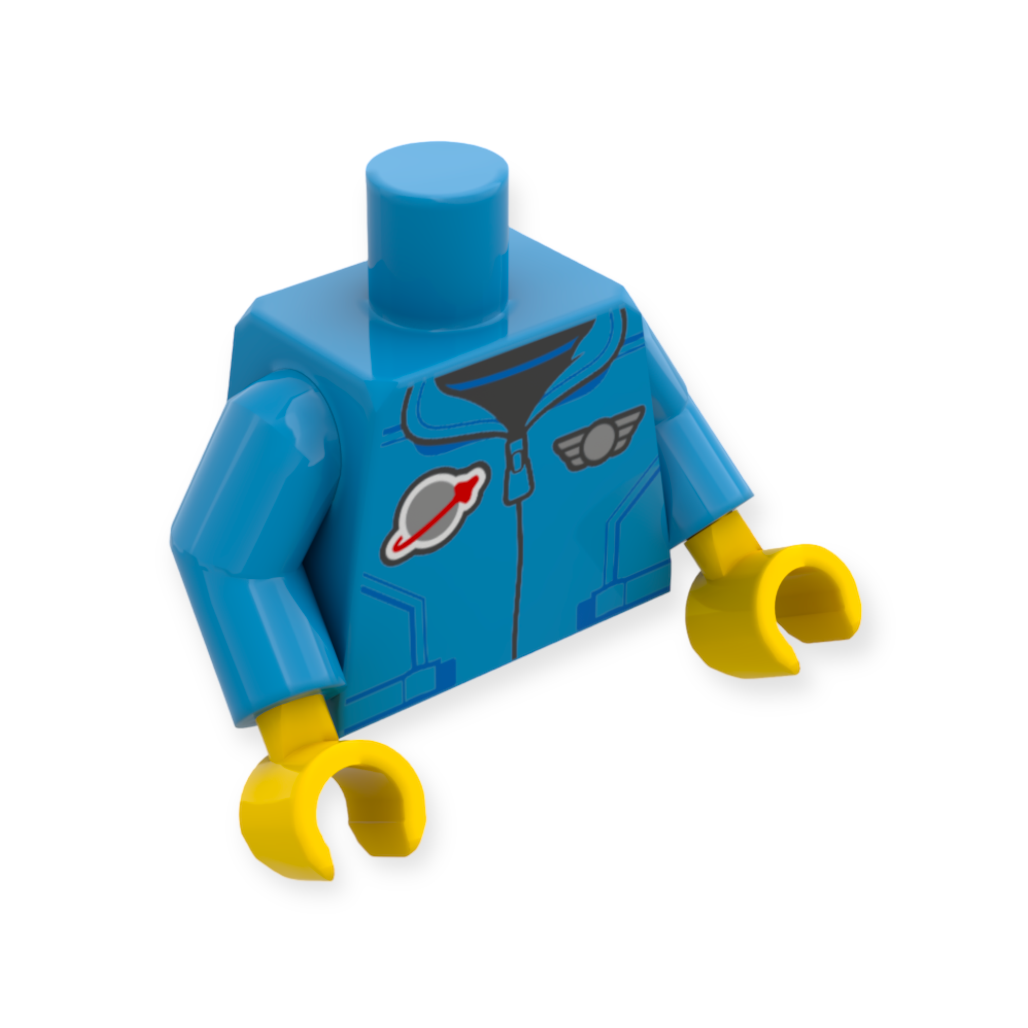 LEGO Torso - 5976 Jacket with Collar and Zipper, Classic Space Logo ...