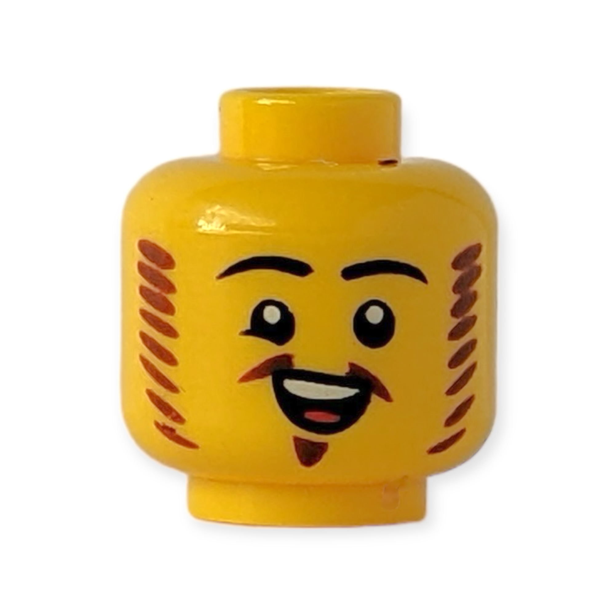 LEGO Head - 3587 Schwarze Augenbrauen rötlich-braune Koteletten und Va ...