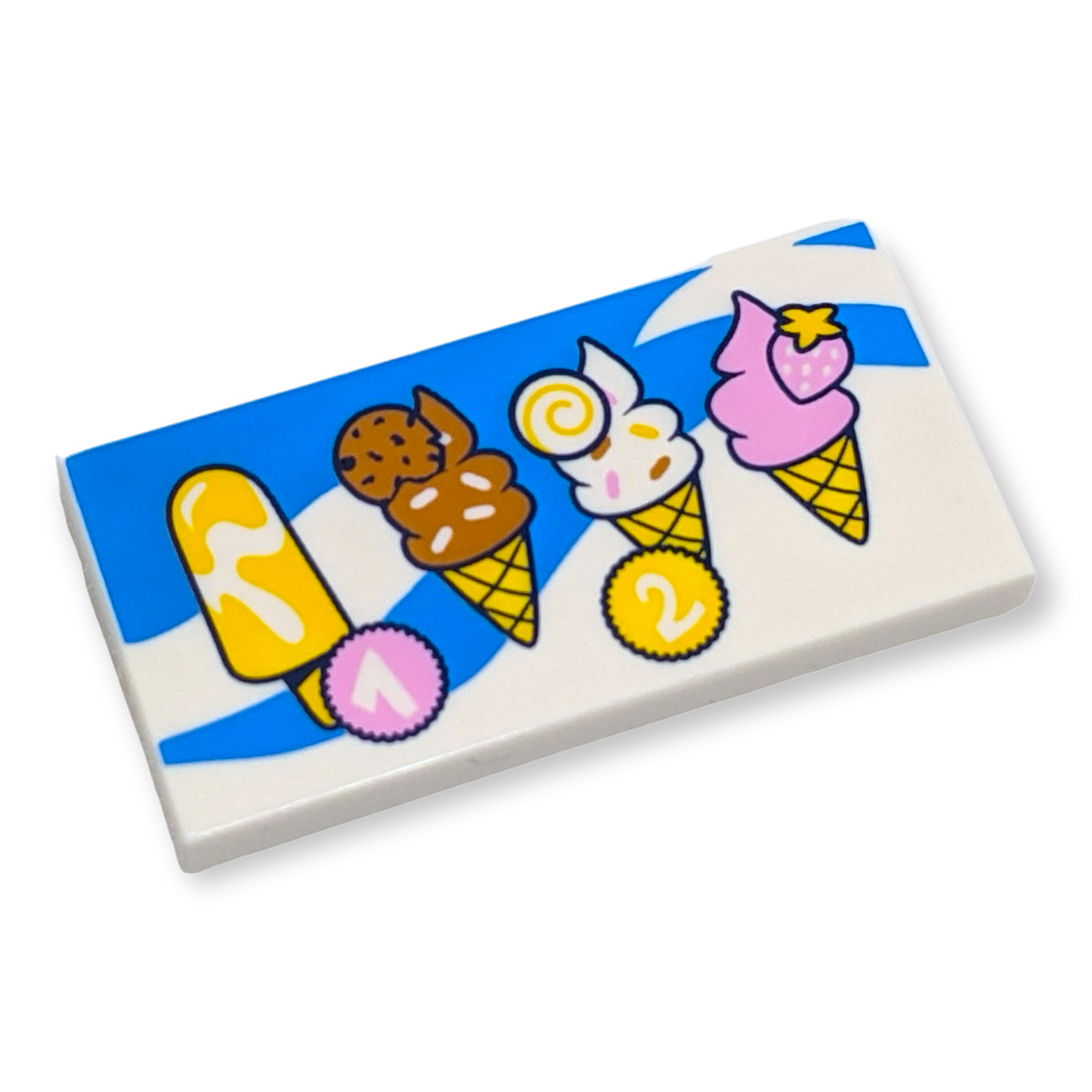 LEGO Tile 2x4 - Eiskarte – Mjaysbricks.de®